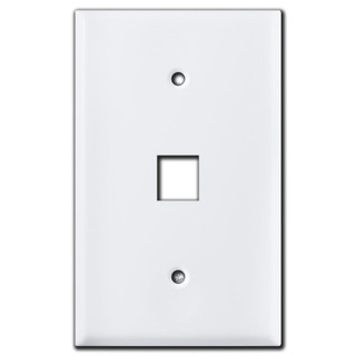 1 Telephone Jack Wall Cover Plate - Satin Brass