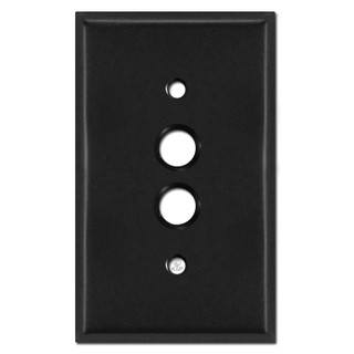 1 Gang Push Button Light Switch Covers - Black