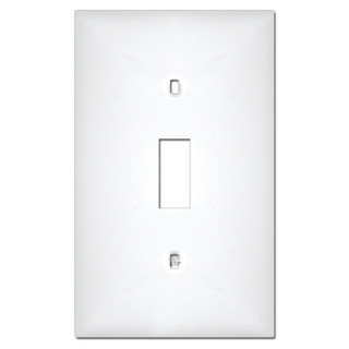 White Plastic One Toggle Light Switch Plates | Kyle Switch Plates