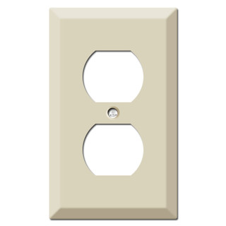 Oversized Combo Rocker & Duplex Outlet Cover Plates - Ivory
