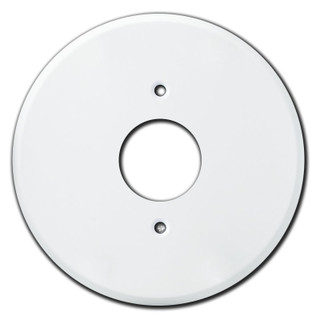 Circular Receptacle Cover Plate for 1.375'' Round Outlet - White