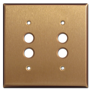 2 Push Button Plate Covers - Dark Bronze | Kyle Switch Plates