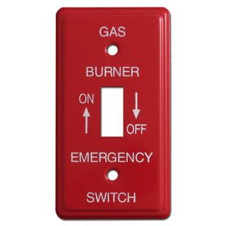 Emergency Switch Plate, Red Gas & Oil Burner Cover, GFCI Outlet Plates