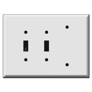 2-Toggle 1-Blank Switch Plate | Kyle Switch Plates