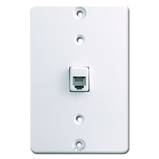 White Wall Telephone Jack | Kyle Switch Plates