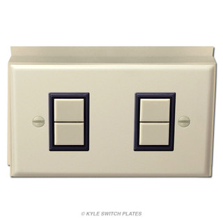 Low Voltage 2 GE Light Switch Surface Mounted Unit - Ivory