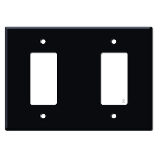 Oversized Decora Blank Decora Switch Cover Plate - Black
