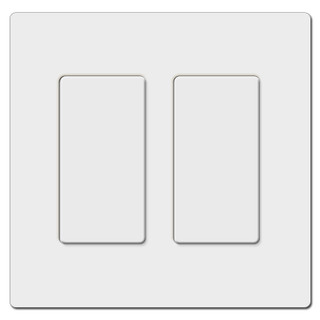 1 Toggle Screwless Wall Plate Lutron - White Plastic