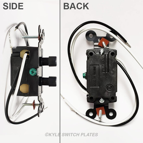 Stacked Single Pole Push Button Light Switches for 2 Locations