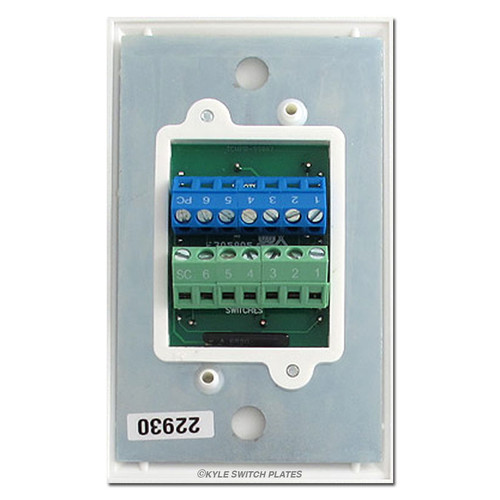 Low Volt Touchplate LED Classic 6 Button Pilot Light Switch White