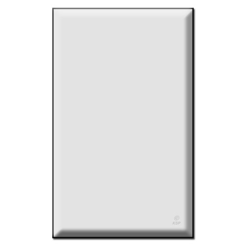 Oversized 2 Gang Completely Blank Switch Plates With No Holes