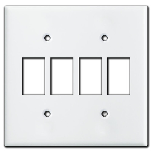 Low Voltage Bracket Mount Wall Switch Plates For 3 Ge Switches White