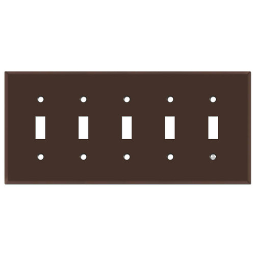Brown Metal Toggle Light Switch Covers