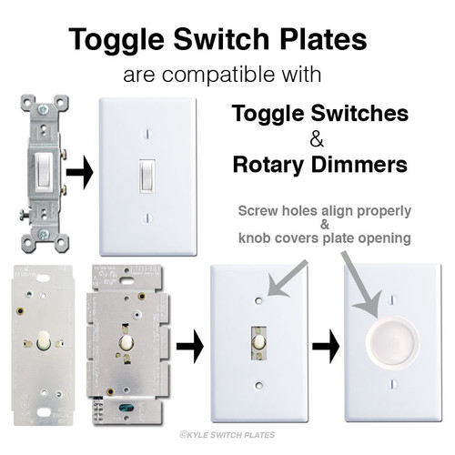 2 Toggle 1 Decora Switch Plate | Kyle Switch Plates