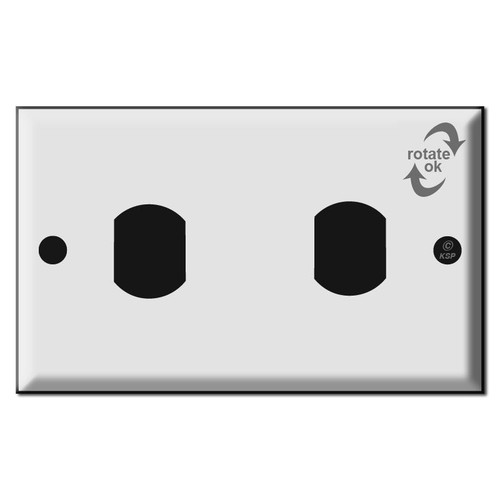 Two Hole Despard Switch Plate Cover Polished Brass