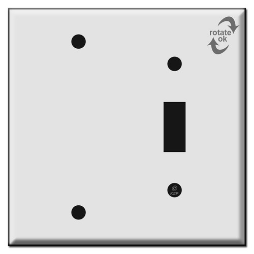 Single Toggle Single Blank Covers - Ivory | Kyle Switch Plates