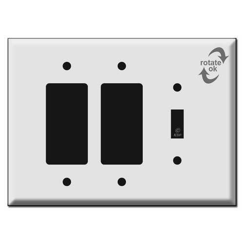 Oversized Toggle and Two Rocker Combo Switch Plate