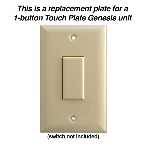 Touchplate Genesis Series 1 Button Low Volt Wall Cover Ivory