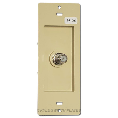 Cable Outlet Cover with ''F'' Connector Coaxial Jack Insert