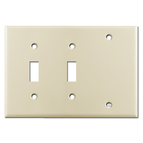 3 Gang 2 Toggle 1 Blank Wallplate White Kyle Switch Plates