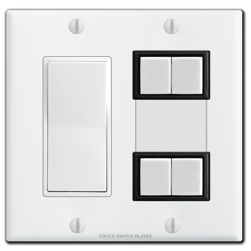 2 New Low Voltage Ge Switch Filler Insert For Rocker Wall Plates