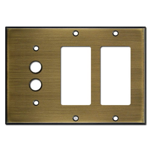 1 Decor 1 Pushbutton Wall Switch Plate Raw Brass