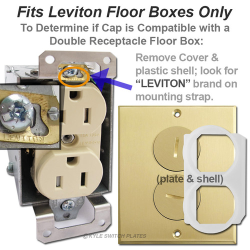 Leviton Replacement Cap for Duplex Outlet Floor Box Switch Plate