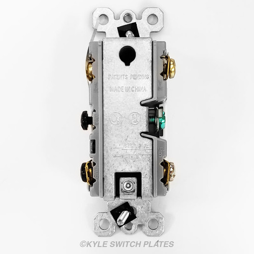 Stacked Outlet 15 Amp + 3-Way Decor Light Switch Combo - Ivory