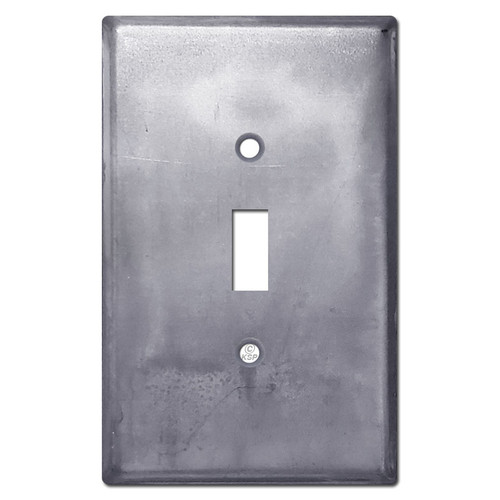 Oversized 1 Toggle Wallplate - Raw Steel Paintable