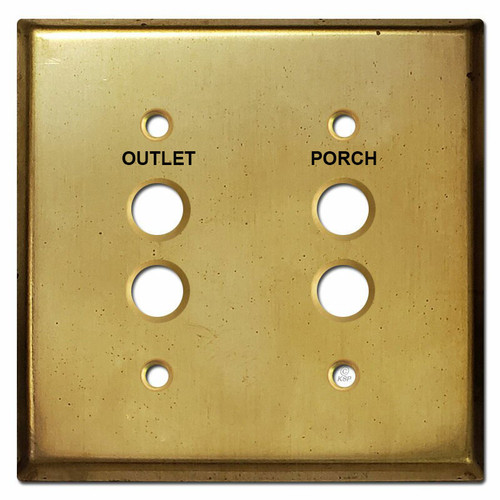 1 Push Button Light Switch Plate Cover Unfinished Raw Brass