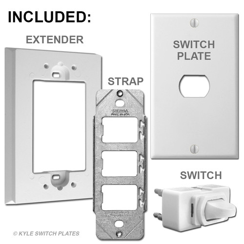 1 Despard Switch Low Voltage Surface Mount Cover Set - White