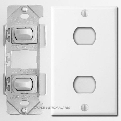 Ge Replacement 2 Gang 4 Switch Low Voltage Wall Plate Despard Set