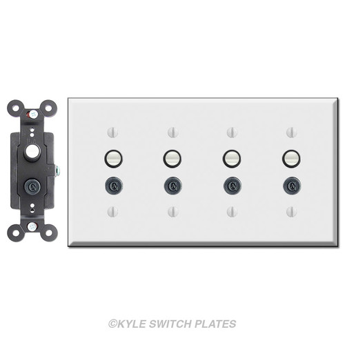 3 Pushbutton 1 Decora Wall Switch Cover Plate Satin Brass