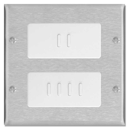 2-Switch Modern GE Replacement Ultra Controls - 2 On/Off Pairs | Kyle