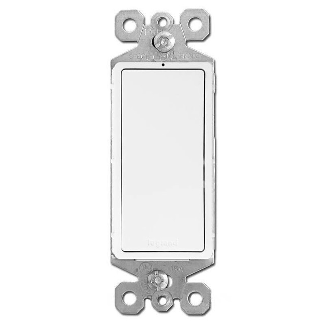 White Rocker Switch 15 Amp | Kyle Switch Plates