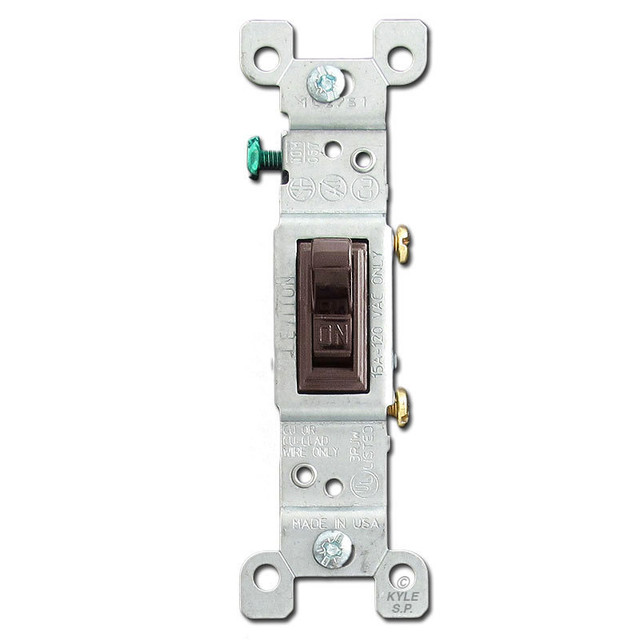 Brown Light Switches for Toggle Electrical Wall Plate Covers