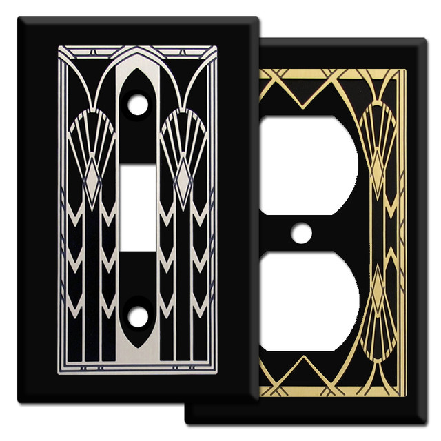 Art Deco Fan Switch Plates & Outlet Covers in 100 Sizes by Kyle Design
