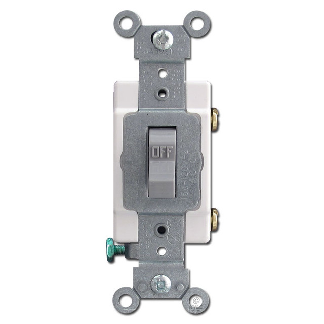 Gray Toggle Light Switches for Grey Electrical Wall Plates