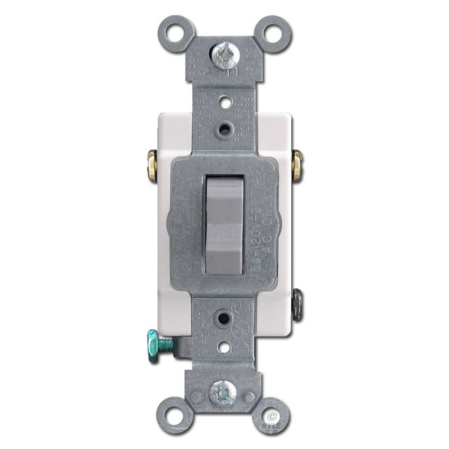 Gray Toggle Light Switches for Grey Electrical Wall Plates