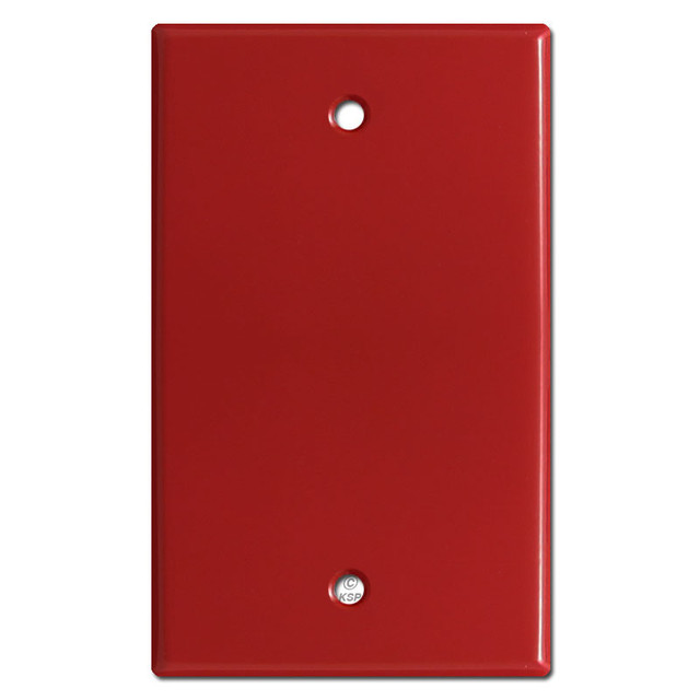 Red Blank Wall Switch Cover Plates Made in USA | Kyle Switch Plates