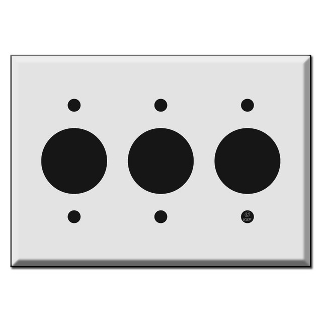 Two Gang Outlet Cover Plates for Round Receptacles