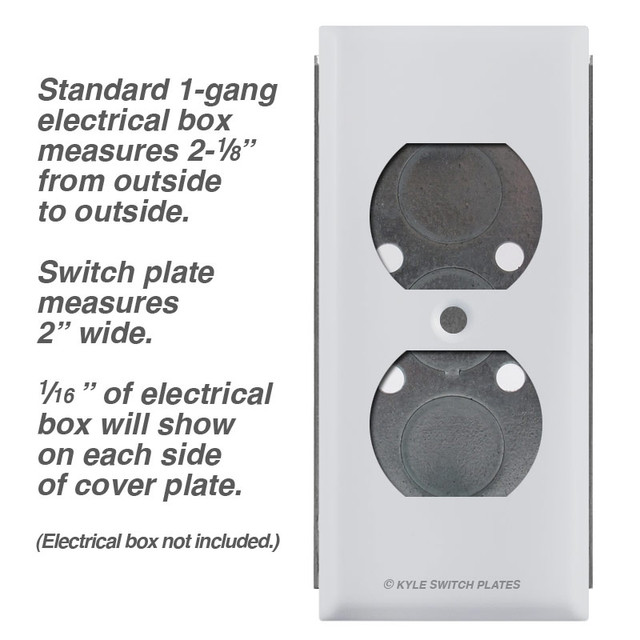 2 Inch Narrow Duplex Outlet Cover Plates | Kyle Switch Plates