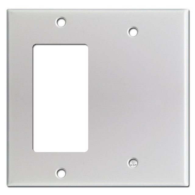 Brushed Aluminum Decora Rocker Switch Plates - Made in USA