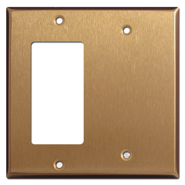 3 Decora Rocker Switch Wall Plate Covers Satin Bronze