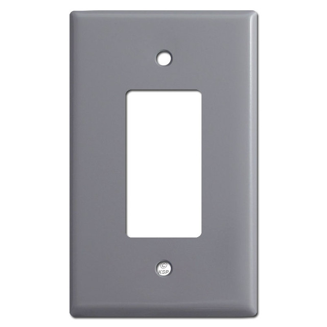 Gray Decora Rocker Switch Plate Covers for Modern Switches & Outlets