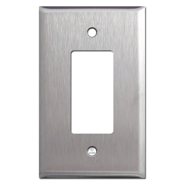 Jumbo GFI Decora Rocker Switch Plate - Spec Grade Stainless Steel