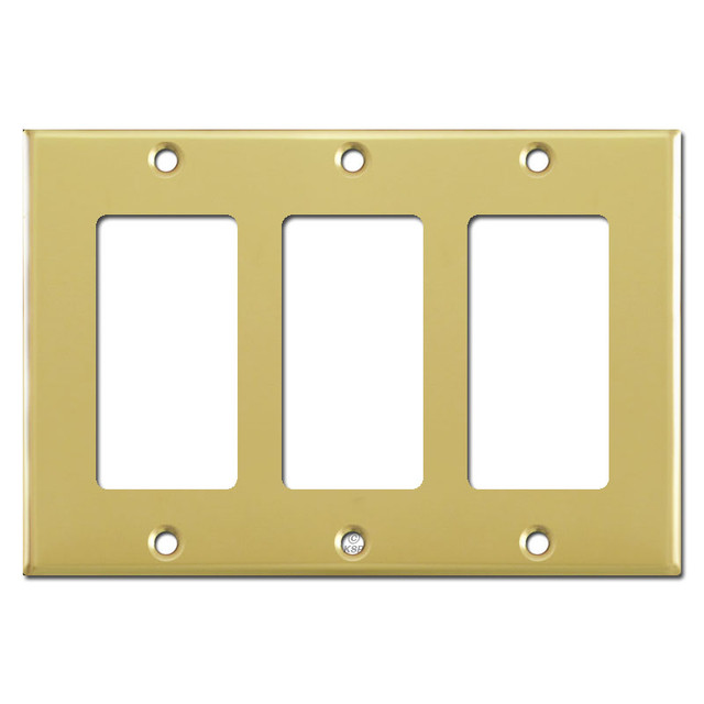 4 Decora Rocker Switch Plate Covers - Antique Brass