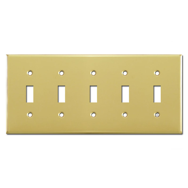 Polished Brass Toggle Switch Plate Covers
