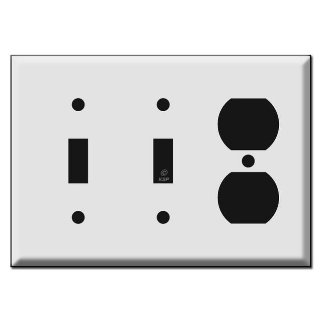 2 Toggle 1 Duplex Switch Plate | Kyle Switch Plates