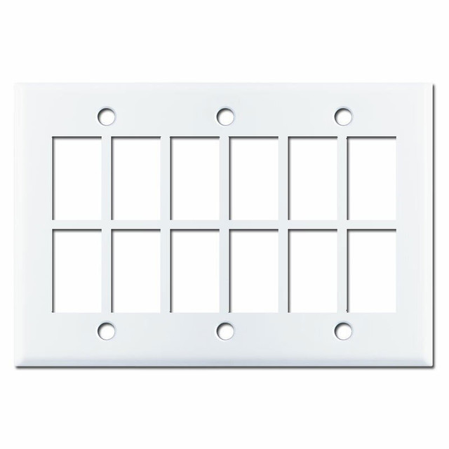 GE Low Voltage 8 Switch Master Selector Plate